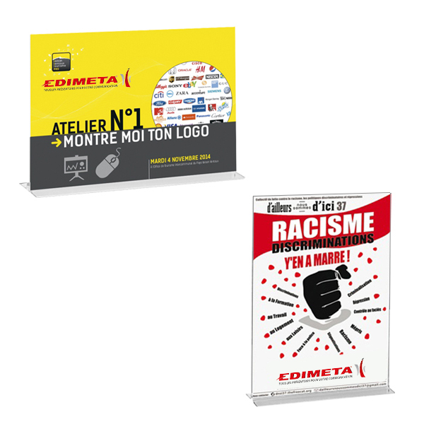 Porte-visuels verticaux et horizontaux, de table ou comptoirs - TORENCO